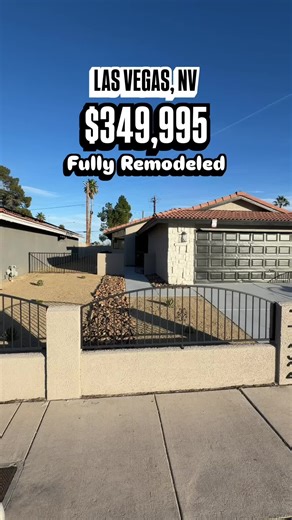 A fully remodeled single-story with NO HOA in a central Las Vegas location 🏡🔥 ⭐ 2 Bedrooms ⭐ 2 Bathrooms ⭐ Single-story layout ⭐ Fully remodeled ⭐ 2-car garage ⭐ NO HOA Move-in ready and priced to sell 👀 Comment “ ROSE” for details , incentives, and private showing info 📲 Follow @RealtyJuan for more Las Vegas house tours #LasVegasRealEstate #HouseTour #NoHOA #vegashomes