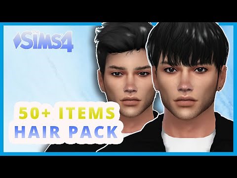 +50 ITEMS CC MALE HAIRS PACK - MY FOLDER MODS THE SIMS 4: Hairstyles🌟FREE DOWNLOAD