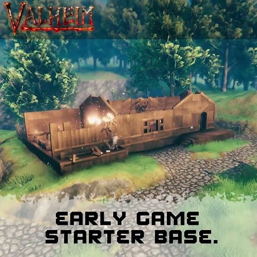 Valheim Perfect Starter House - Early Game - (Speed Build Short) #valheim #speedbuild