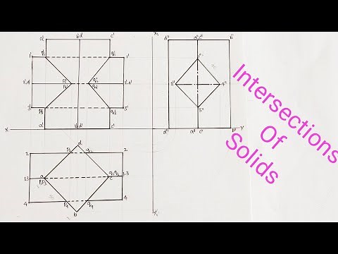 Intersections Of Solids //Engineering Drawing