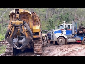 Logging with the Caterpillar D6H Dozer Amazing Machine
