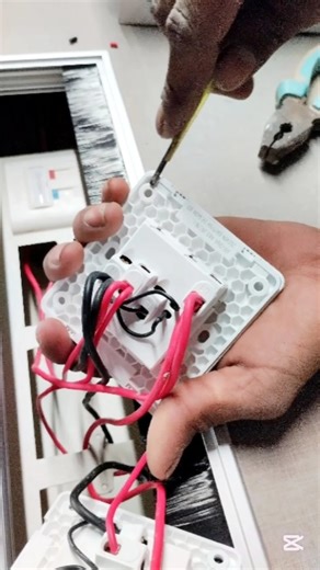 Modern Switch & Socket Installation Process 👌#socket #electrical #shortsfeed