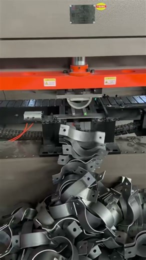Hydraulic steel saddle clamp punching and making machine #machine #clampmakingmachine #saddleclamp