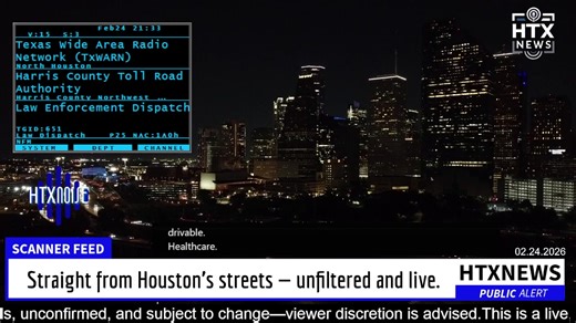 A real-time stream of police, fire, and EMS radio traffic from across the Houston area. The audio is raw and uncut, shared exactly as it comes through. Please remember: All information heard is unconfirmed, unverified, and may change as situations evolve. Viewer discretion is advised. I’ll be monitoring the feed closely and posting updates in the chat. Tune in and follow along with me as we track what’s happening across HTX in real time. Stay safe, Houston. #HTXNEWS #HouNews #HoustonScanner #HCS