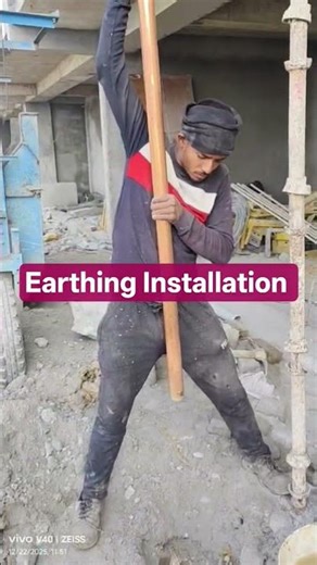 Chemical Earthing Installation Process #earthing #construction #earthingsystem
