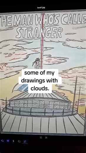 Either cloud or sky. these are a few of my drawings with clouds or a sky. some might even put details on. #thesecretsofcorpuschristibook #themanwhoscalledstrangerbook