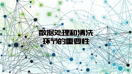 数据处理和清洗环节的重要性