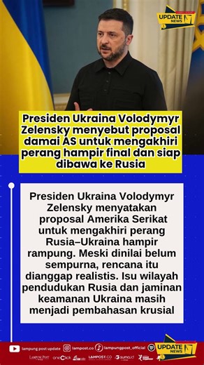 Zelensky Proposal AS Akhiri Perang Rusia–Ukraina Hampir Rampung