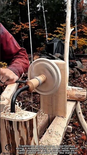 Handcrafted Wood Turning Work Tool Using Traditional Lathe #worktool