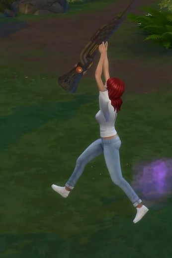 Sims 4 - Flying on a Magic Broom