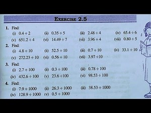 Class 7th maths l Exercise 2.5 l Chapter 2 l Fraction and decimal l NCERT l Solution l Carb Academy