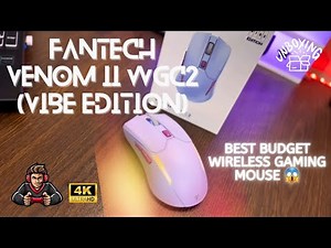 FANTECH VENOM WGC2 VIBE EDITION | Wireless Gaming Mouse | Unboxing & Hands-On Review | 4K