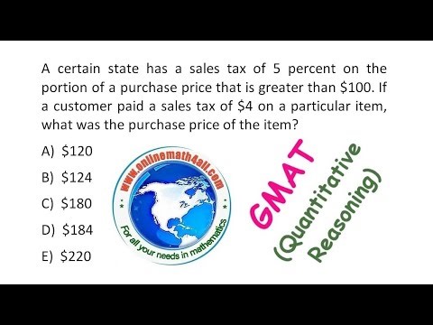 GMAT Quantitative Reasoning - Percents