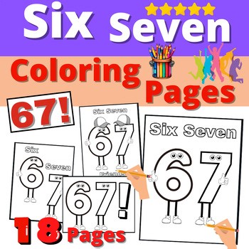 Six Seven Coloring Pages 67 Activity 6 7 Six-Seven Resource