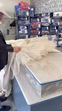 ASMR The Literal Definition of "Dry" Cleaning #drycleaning #asmr #weddingdress