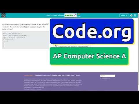 Code.org Lesson 8.6 Code Reviews | Tutorial with Answers | Unit 1 Computer Science A (CSA)