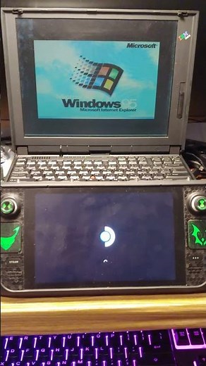 Vintage Windows 95 Laptop vs Steam Deck running Windows 10