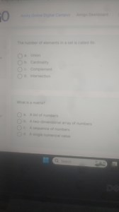 The number of elements in a set is called its:a. Unionb. Card... | Filo