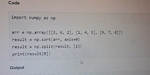 Codeimport numpy as np\[\begin{array}{l}\operatorname{arr}=... | Filo