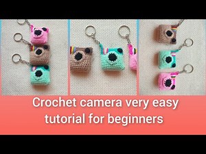 OMG !! Mini crochet camera very easy tutorial for beginners make in few minutes !! So amazing!!