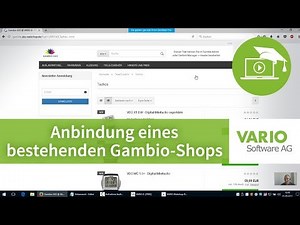 Webinar: Shopanbindung Gambio an die VARIO 8 - 01.09.2017 | VARIO Software AG