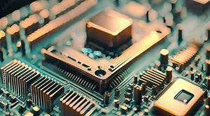 Looping videos of the latest technology by generative AI feature detailed designs of CPU, microchip, computing processor, and electronic circuit board