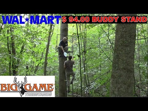 Walmart $94.00 2 man ladder tree stand review by BIG GAME