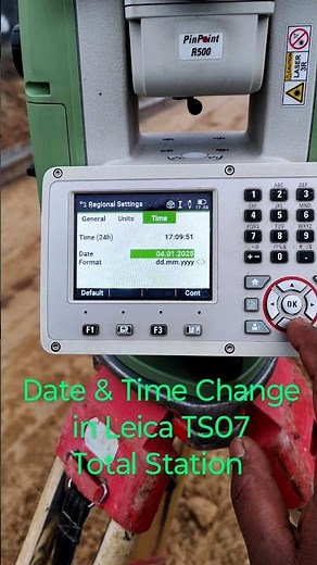 #shorts How to change time & date in Leica TS07 Total Station