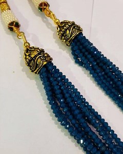 Traditional artistry- "a handcrafted kundan pendant in irresistable gorgeous strings". "Prussian blue" DM or call/whatsapp on 8799999900 for price and further details. Payment through bank transfer/paytm. #MisT #misstinsel #misstinseljewellery #jewellerymaker #jewellerylover #jewelleryaddict #jewellerydesigner #handmadejewellery #designerhandmadejewelry #loveforjewellery #indianjewellery #indianfashionjewellery #jewelleryoftheday #jewellerygram #instajewellery #elegantjewelry #trendyjewellery #j