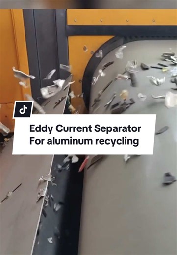 Eddy Current Separator for aluminum recycling#eddycurrentseparator #eddycurrentseparatormanufacturer #aluminumprocessingmachinery #aluminumrecycling #aluminumprocessing @