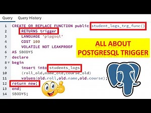 How To Create Triggers In PostgreSQL || How To Create Trigger Function In PostgreSQL || PostgreSQL