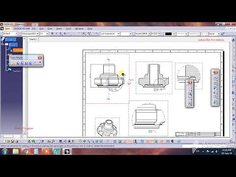 How to draft a model in catia and how to give dimension