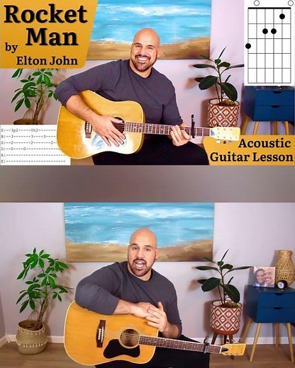 NEW Full Acoustic Lesson for Rocket Man by Elton John