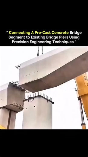 Enter20_verse on Instagram: "Precision placement locks massive bridge segments safely onto existing piers with millimeter accuracy 🏗️✨ Pre-cast concrete bridge segments are connected to existing piers using carefully planned precision engineering methods. Surveying instruments, GPS guidance, and laser alignment systems ensure each segment is positioned exactly as designed. Heavy lifting cranes or launching gantries lower the segment slowly while engineers monitor tolerances in real time. Once a