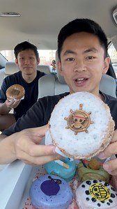 Trying the ONE PIECE Donuts 🍩 #mukbang #asmr #donuts #desserts #onepiece | Thejcheneats