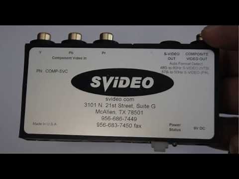 How to convert Component to S Video or Composite?