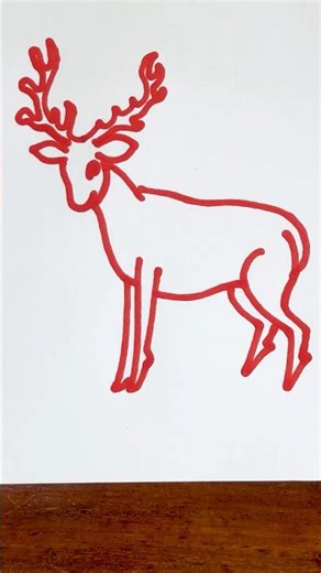 Draw a realistic deer with just markers #drawing #art #shorts