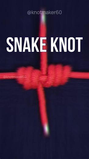 Snake Knot. This knot is considered one of the most reliable knots for tying synthetic fishing lines. It has many interweavings, is symmetrical, and remains relatively compact when tightened. With some skill, it can even be used to tie piano strings. To do this, the spot where the string is tied must be carefully degreased and coated with shellac. The snake knot can be successfully used for connecting two ropes made from any materials when a strong, reliable connection is required. @Knot Maker @