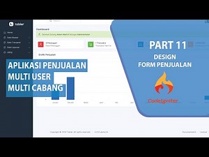 Aplikasi Penjualan Dengan Codeigniter - PART 11 - Design Form Penjualan