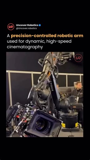 AI & Robotics on Instagram: "This robotic arm is changing the way high-speed cinematography is done. Built with precision engineering, it can repeat complex camera movements with millisecond accuracy. 🎥 By linking with motion control software, it tracks action perfectly, whether it is rapid fight scenes, dramatic slow motion shots, or complex VFX sequences. The result is footage that feels impossible to capture by hand. It has already become a go-to tool for filmmakers, commercial directors, an