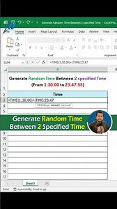 Quick Excel Trick: Generate Random Time in Snap ⚡| Excel For Fresher | Data Entry #shorts
