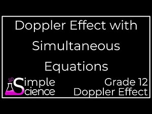 Doppler Effect with Simultaneous Equations