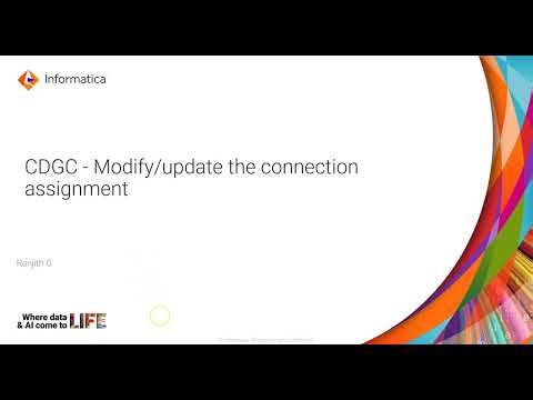 CDGC: Modify/Update the Connection Assignment