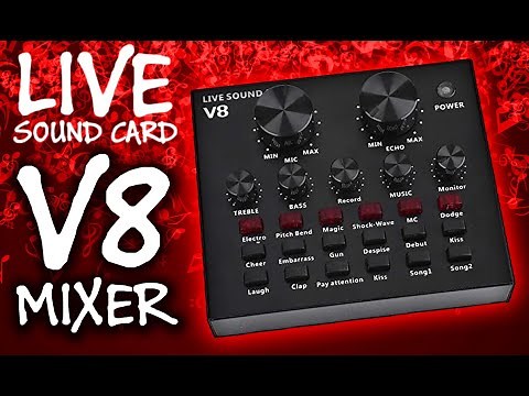 V8 Live Sound Card | Cheap Voice Changer, Effects & Canned Sound Mixer | OBS Setup, Demo & Review