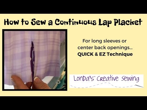 How to Sew a Continuous Lap Placket