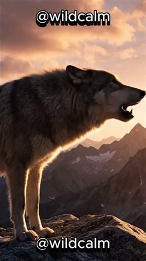 Alpha Wolf Howls on Mountain Peak 🐺 | Golden Hour | 4K Epic