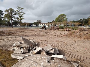 With contracting now complete, construction is getting underway for a new auditorium. Note that the half-penny does not fund this project. It is, however, a major investment in the Fort Caroline community. The new auditorium will enhance arts education for young artists attending Fort Caroline Middle School of the Visual and Performing Arts. The official, ceremonial ground-breaking was last year. | Duval County Public Schools