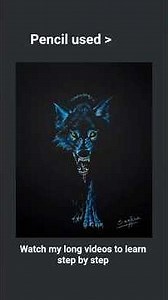 Pastel Pencil Art of Angry wolf 🐺