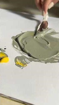 HOW TO MAKE OLIVE GREEN COLOR WITH IVORY BLACK, TINTANIUM WHITE AND YELLOW ACRYLIC #colormixing #art