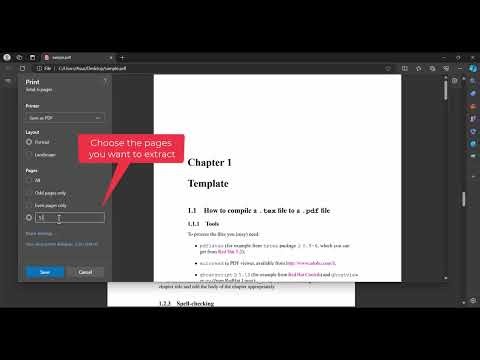 Extract pages from pdf without any new tools installed - Microsoft Edge or any other browser.